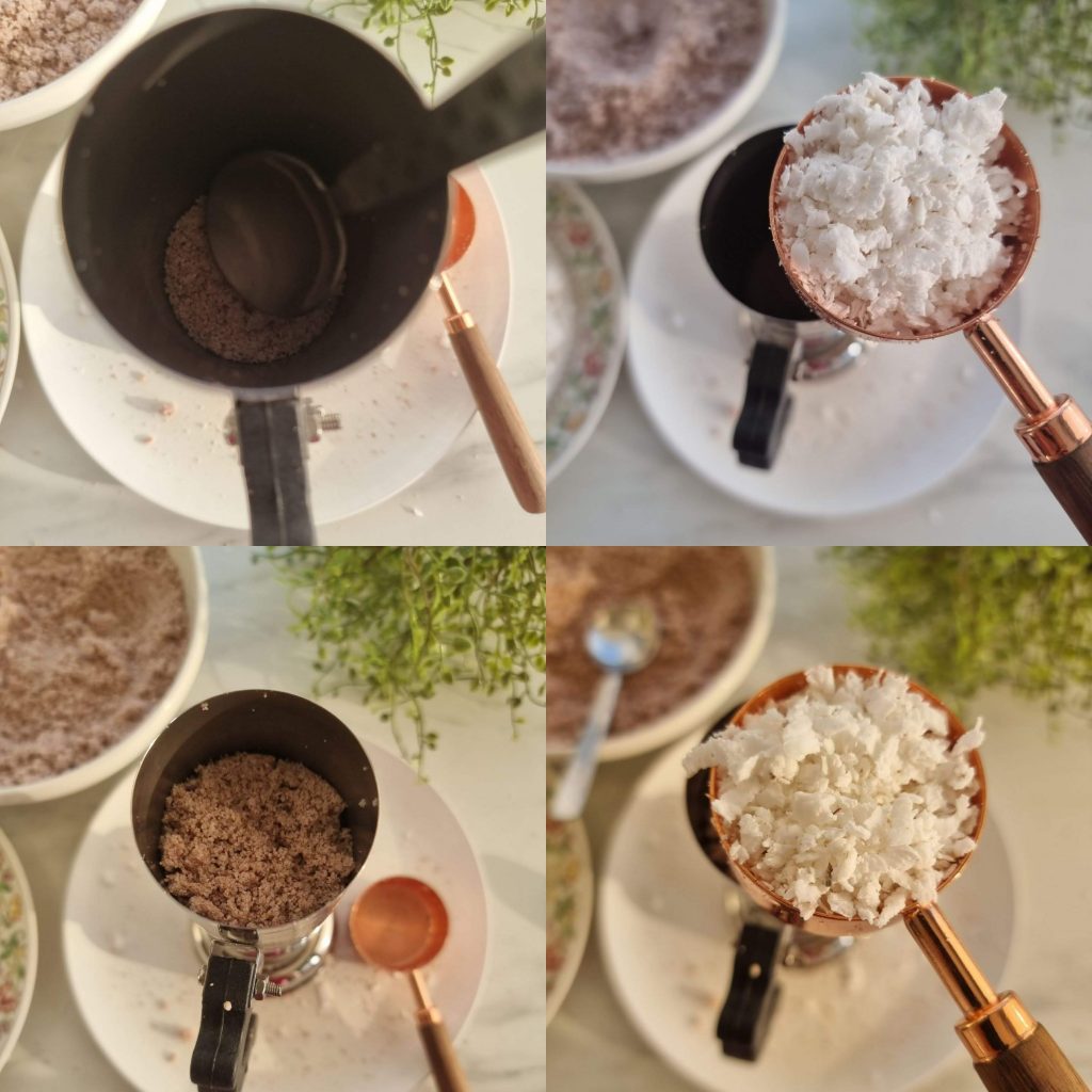 Red rice Puttu using Chemba Puttu Podi and Kadala Curry Recipe - Prema ...